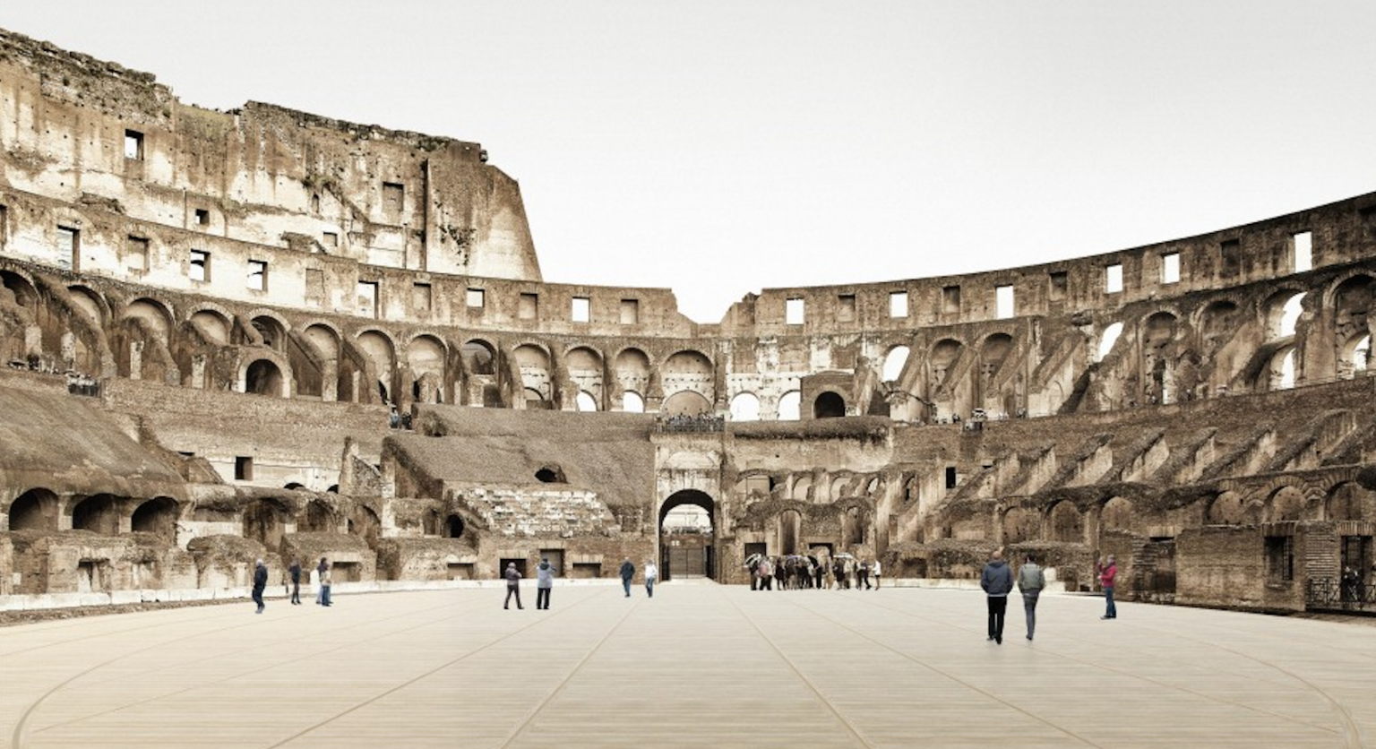 Italia presenta renders de la restauración de la arena del Coliseo romano