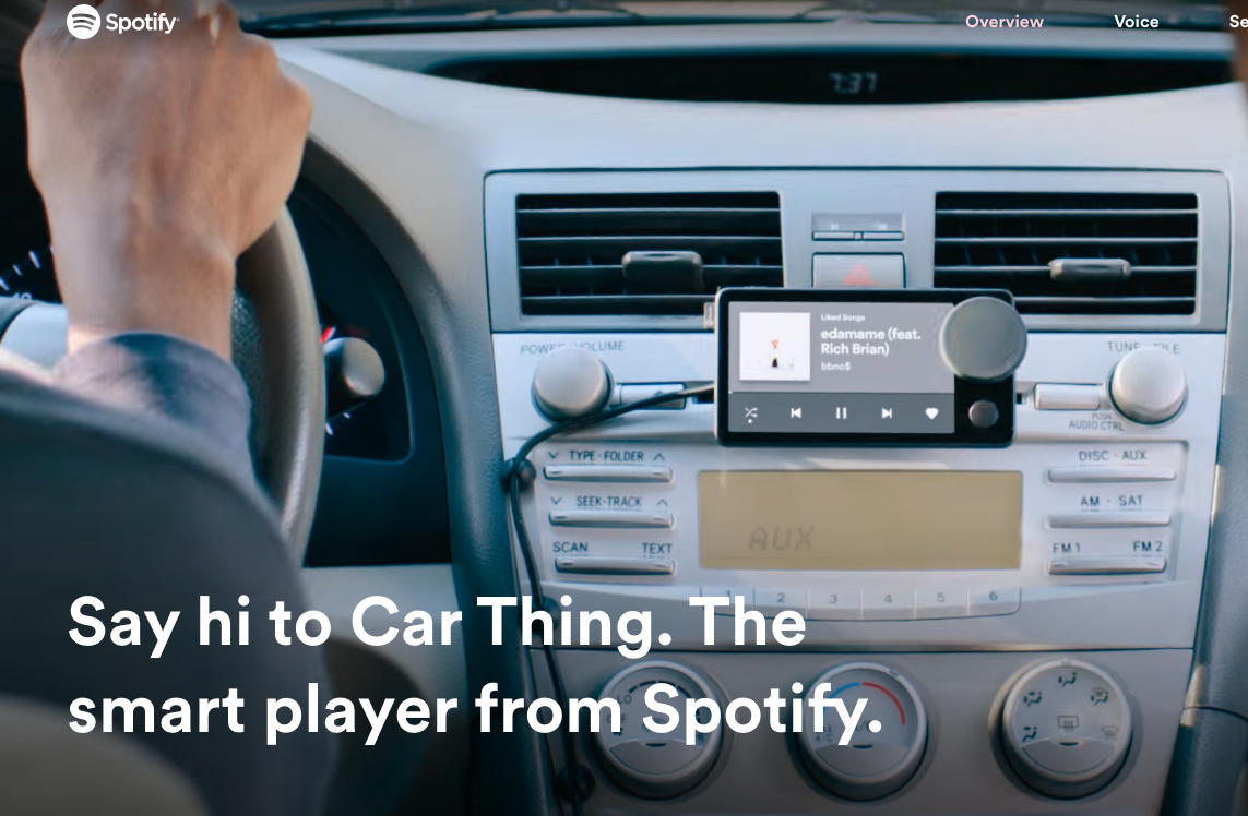 Conoce el Spotify Car Thing, para viajar y oir música como nunca antes